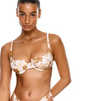 GOTTEX Nostalgic Bloom Underwire Bikini Top Swimsuit