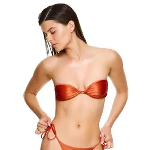 GOTTEX Satin Royale Brallete Bikini Top Swimsuit - Spice