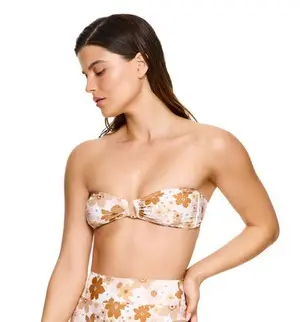 GOTTEX Nostalgic Bloom Bandeau Bikini Top Swimsuit