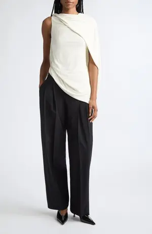 Alexander Wang Asymmetric Draped Twisted Top