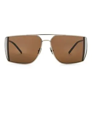 Saint Laurent Metal Rectangular Sunglasses