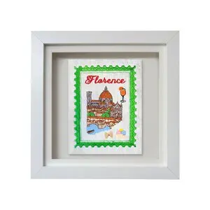 LILLY LOVES Florence Embroidered Stamp - White