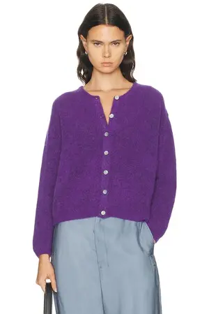 American Vintage Vitow Cardigan In Purple - Cosmos
