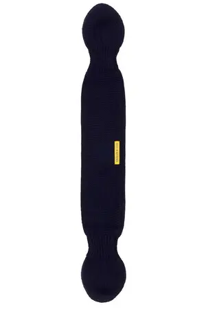 Guest In Residence Argyle Bowtie Scarf In Navy - Midnight Combo