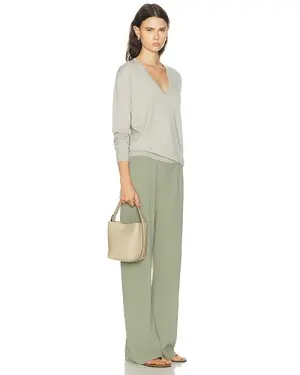 TOTEME Petite Belted Grained Leather Tote Bag