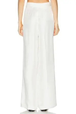 LISA YANG Wide Leg Tailored Trousers In White