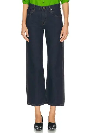 Khaite Kerrie Straight Leg In Denim-dark