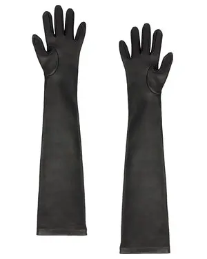 Khaite Remo Long Gloves - Black