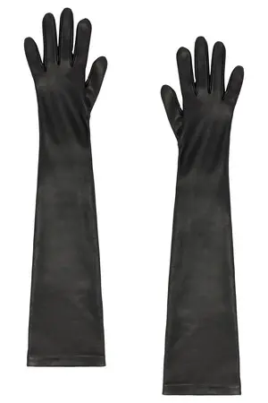 Khaite Remo Long Gloves - Black