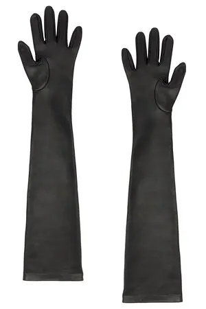 Khaite Remo Long Gloves - Black