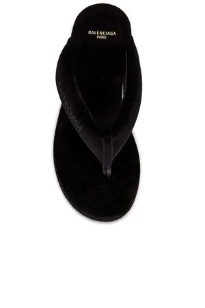 Balenciaga Gaeta Wedge Thong Sandal - Black