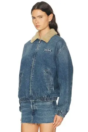 Miu Miu Denim Jacket In Blue