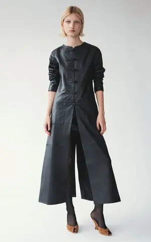ZUT The Canton Leather Coat - Black