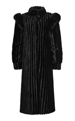 DUCIE Gemma Faux Fur Coat - Black