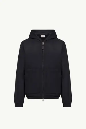 Moncler Flannel Zip-up Hoodie - Blue