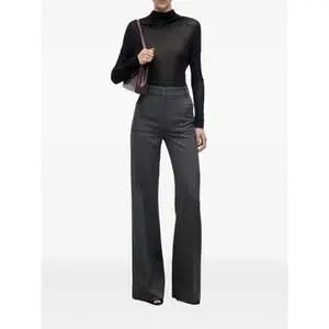 Victoria Beckham Grey Trousers High-waisted Trousers