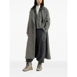 Brunello Cucinelli Grey Coats Double Breasted & Peacoats