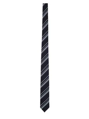 BOSS Cravatta Jacquard A Righe Diagonali - Blue