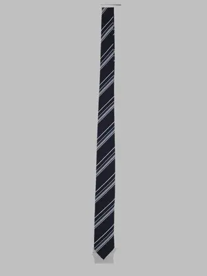 BOSS Cravatta Jacquard A Righe Diagonali - Blue