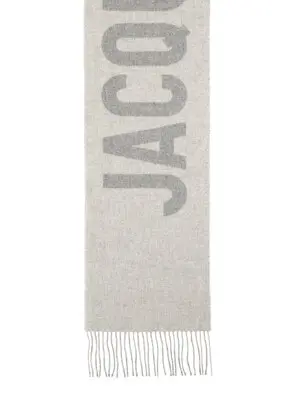 Jacquemus Sciarpa In Lana Con Frange E Logo