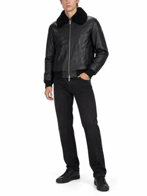 Moose Knuckles Bomber "toba" In Pelle