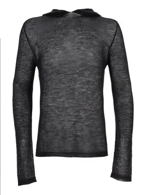 Rick Owens T-shirt Trasparente Con Cappuccio
