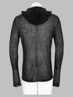 Rick Owens T-shirt Trasparente Con Cappuccio