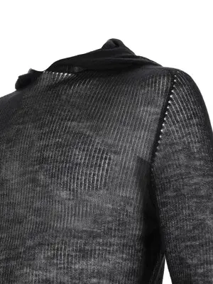 Rick Owens T-shirt Trasparente Con Cappuccio
