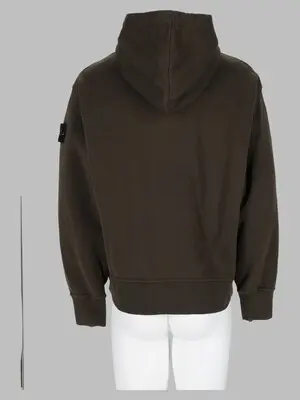 Stone Island Felpa Con Patch Logo - Brown