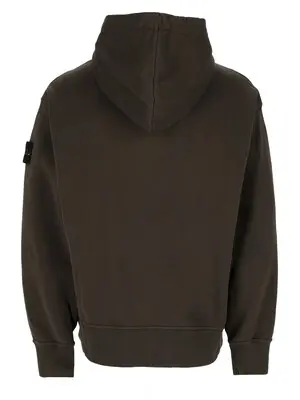 Stone Island Felpa Con Patch Logo - Brown