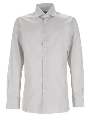 Zegna Camicia In Cotone - Grey