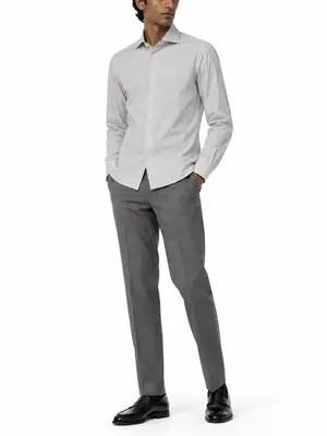 Zegna Camicia In Cotone - Grey