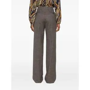 Etro Grey Trousers Straight Trousers - Gray
