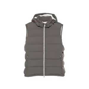 Brunello Cucinelli Grey Jackets Waistcoats & Gilets - Gray