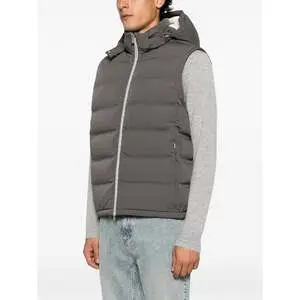 Brunello Cucinelli Grey Jackets Waistcoats & Gilets - Gray