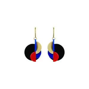 GISSA BICALHO Handmade Acrylic Earring Ligia Bic - Blue