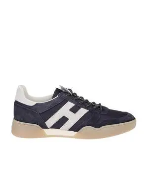 Hogan H357 Monogram Patch Sneakers - Black