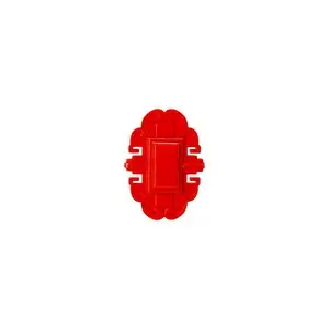 GISSA BICALHO Handmade Acrylic Brooch Xangai - Red