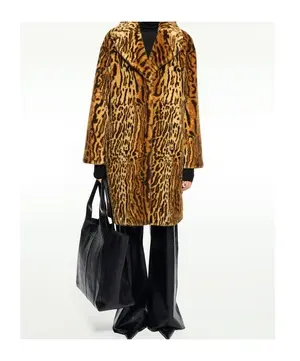 STAND STUDIO Camille Faux Fur Teddy Coat