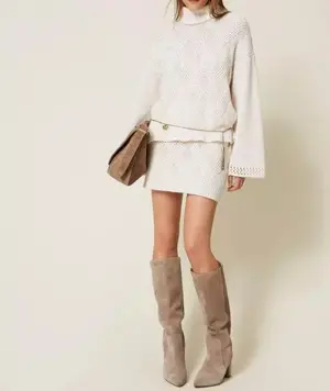 TWINSET Turtleneck Pullover - Snow