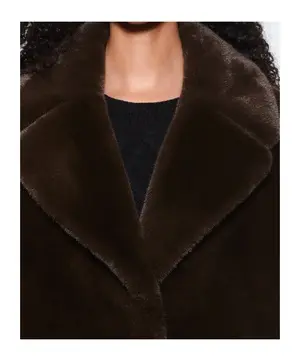 STAND STUDIO Camille Faux Fur Teddy Coat