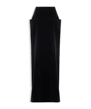 Alaïa Cotton Velvet Column Skirt