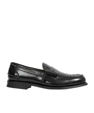 Church's Pembrey Met Stud-embellished Loafers - Black