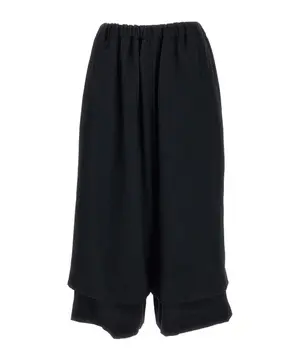 Comme Des Garçons Wide-leg Casual Trousers - Black