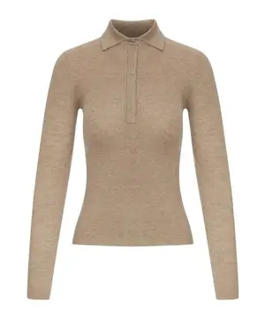 Max Mara Long-sleeve Knit Top - Beige
