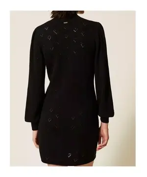 TWINSET Mockneck Knit Mini Dress