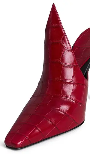 Alaïa Mules In Crocodile Embossed Calfskin