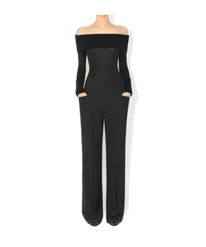Alaïa Merino Off-shoulder Bodysuit