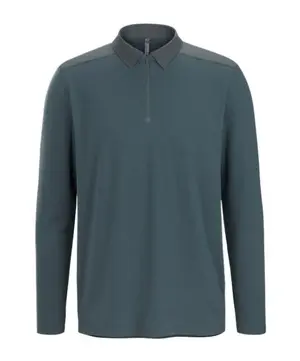 Veilance Frame Polo Shirt Ls - Neptune