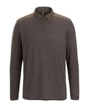Veilance Frame Polo Shirt Ls - Sable Heather